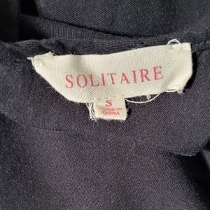 Solitaire | Dresses | Solitaire Womens Black Embroidered Floral Mini ...